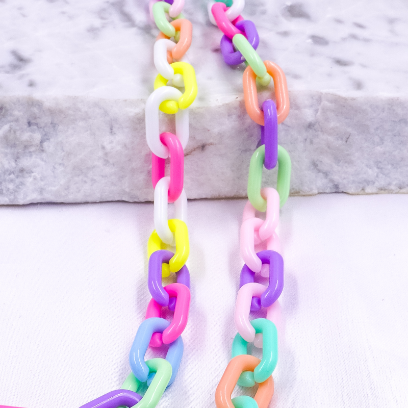 CADENA ACRILICA DE COLORES X METRO