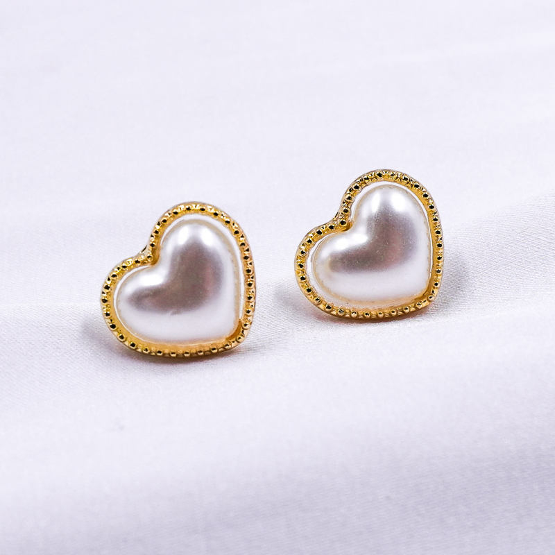 ARETE TOPO CORAZON PERLADO X PAR