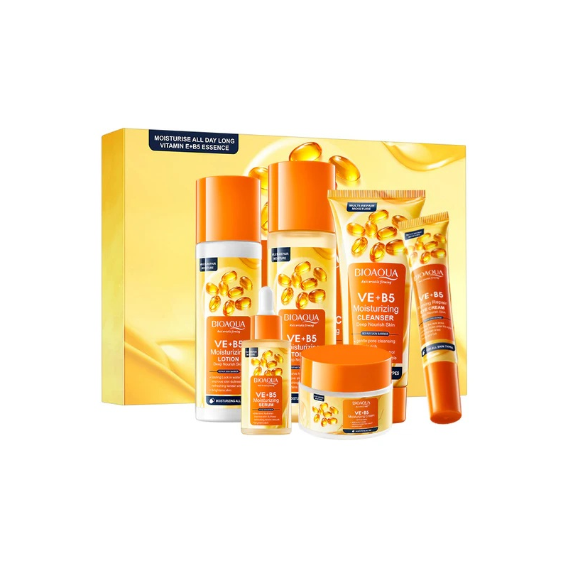 Set Facial Bioaqua VE + B5 – Hidratación y Nutrición Profunda con Vitaminas